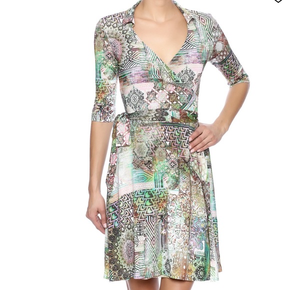 Georg Roth | Dresses | Georg Roth Print Wrap Shirtdress Bins1 | Poshmark